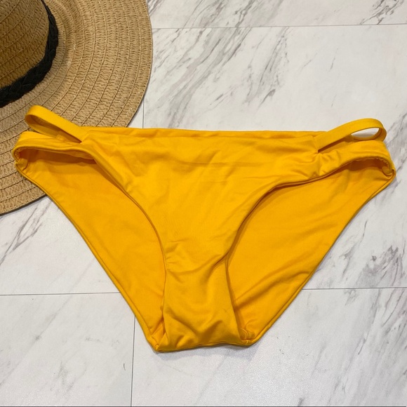 BECCA | Swim | New Becca Cutout Yellow Swim Bikini Bottoms S | Poshmark